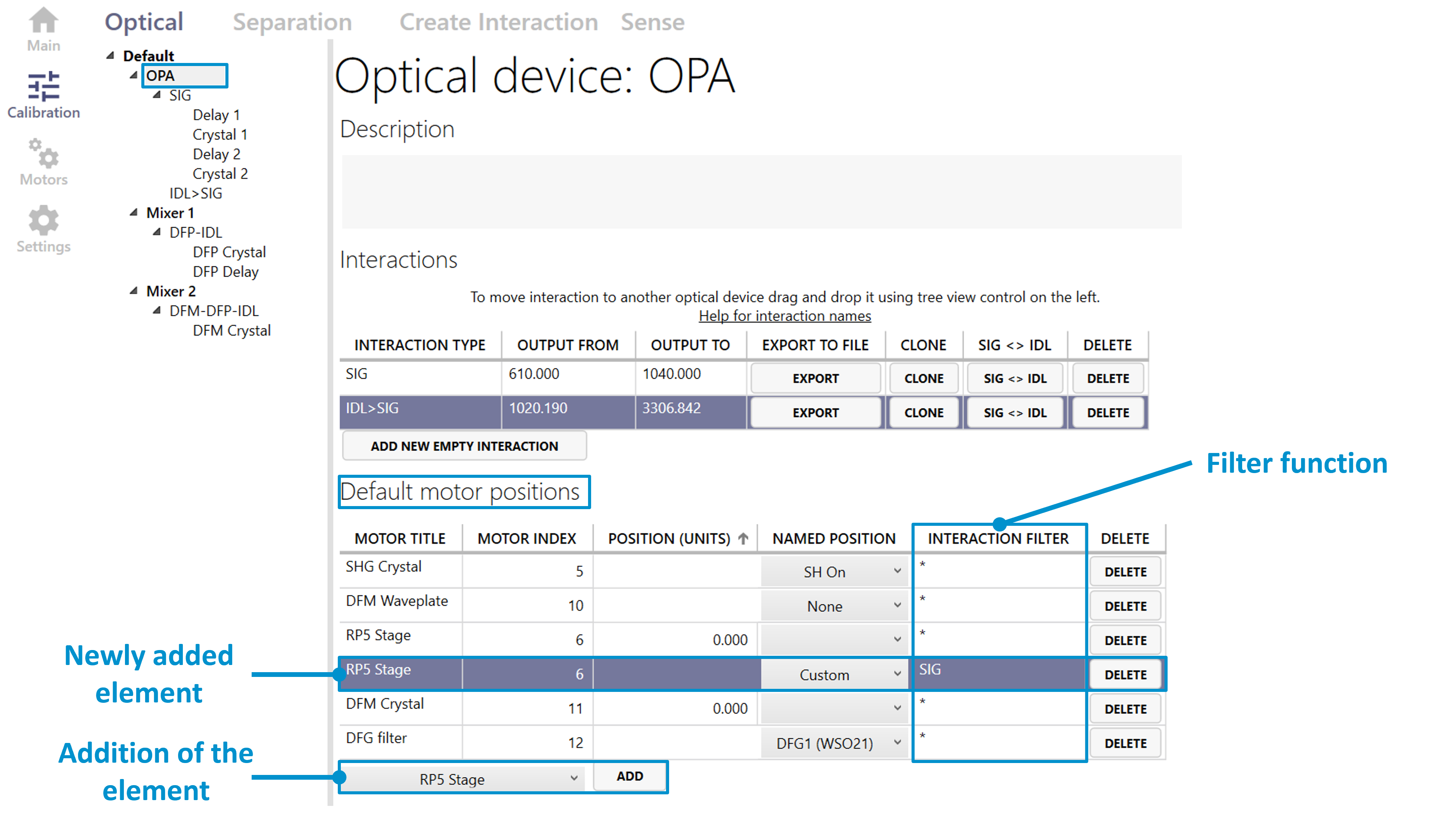 Named positions - WinTopas4